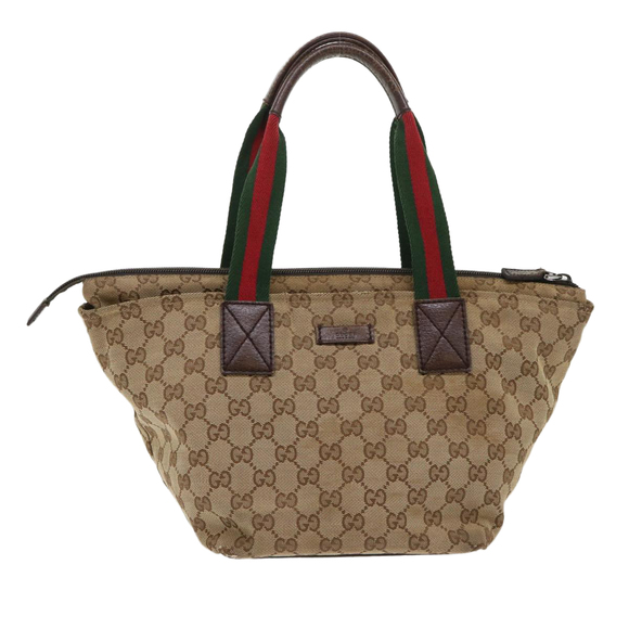 Gucci | Bags | Gucci Gg Canvas Web Sherry Line Tote Bag Beige Red Green 31228 Auth Ac226 | Poshmark